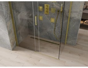 Mexen Omega sprchový kout 130x70cm, 8mm sklo, zlatý profil-čiré sklo, 825-130-070-50-00