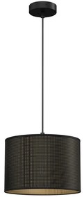 Luminex Lustr na lanku LOFT SHADE 1xE27/60W/230V pr. 25 cm černá/zlatá LU5251