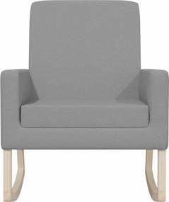 Houpací křeslo světle šedé textil 329415