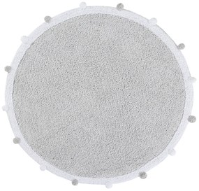 Lorena Canals koberce Pro zvířata: Pratelný koberec Bubbly Light Grey kruh - 120x120 (průměr) kruh cm