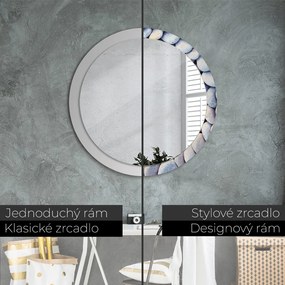 Kulaté dekorativní zrcadlo Kolo mořských kamenů fi 90 cm