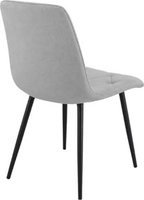 Šedá židle LIBRA PLATINUM GREY s černými nohami
