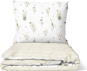 Krepové perkálové prodloužené povlečení Polní kvítí Velikost: 140 x 220 + 70 x 90