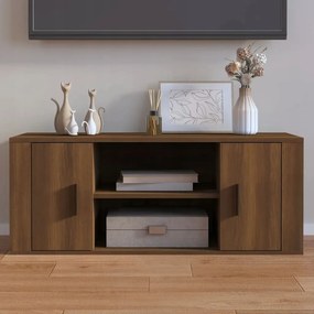 Tv Skříňka 100 X 35 X 40 Cm Kompozitní Dřevo Hnědý dub