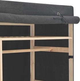 Šatní skříň šedá 110 x 40 x 170 cm textil 248189