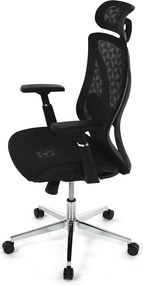 Ergonomická kancelářská židle NILS - černá síťovina