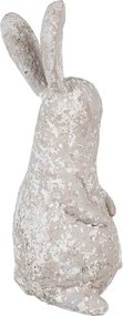 Béžová antik dekorace socha králík - 15*12*31 cm