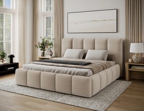 Postel Edvige + Dřevěný rám + plynový výtah + kontejner 180x200
