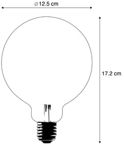 Sada 5 chytrých LED žárovek E27 G125 zlatá 4,9 W 470 lm 1800-4000 K