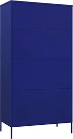 Šatní skříň námořnická modř 90 x 50 x 180 cm ocel 336244