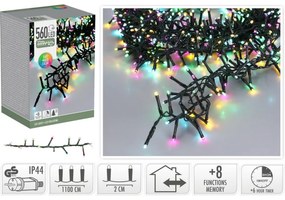 Venkovní světelný řetěz Macaron, 11 m, 560 LED, barvy (zelená, oranžová, modrá, růžová),časovač,IP44, 11 m