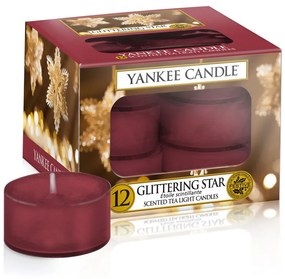 Yankee Candle – čajové svíčky Glittering Star (Zářivá hvězda), 12 ks