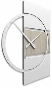 Designové hodiny 10-123 CalleaDesign Adam 45 x 60cm (více barevných variant) Barva stříbrná-2 - RAL9006 Dýha tmavý dub - 83