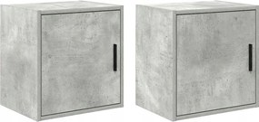 Fionshop 263093309 Garážové nástěnné skříně 2 ks Beton Grey kompozitní dř