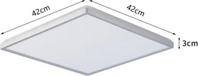 Brilagi - LED Koup. str. svít. ULTRA SLIM LED/24W/230V 42x42 cm stříbrná IP54