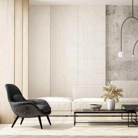 Látkové akustické panely v sadě 2 ks 60x60 cm Waves II – Styler