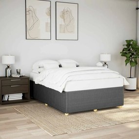Rám postele bez matrace tmavě šedý 160 x 200 cm textil 3284950
