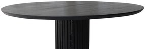 Teakový kulatý jídelní stůl EIFFEL BLACK 120cm
