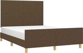 Rám postele bez matrace tmavě hnědý 140 x 200 cm textil 3124898