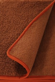Wooline Vlněná Merino deka Thumbled cihlová Rozměr: 140 x 200 cm