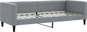 Válenda s přistýlkou a zásuvkami světle šedá 80 x 200 cm textil 3196609