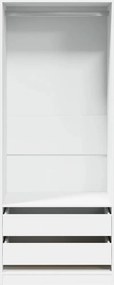 Šatní skříň bílá 80 x 50 x 200 cm kompozitní dřevo 3307747