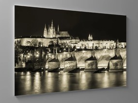 Liox Obraz noční panorama Prahy Rozměr: 120 x 80 cm