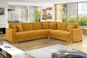 Rohová sedací souprava NERO DELUXE 308x230 univerzální okrová