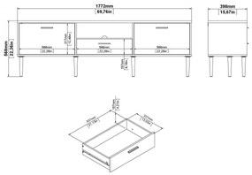 Tvilum TV stolek Mabela 408 bílá