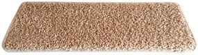Vopi Nášlapy na schody Color shaggy béžový obdélník, samolepící - 24x65 obdélník (rozměr včetně ohybu)