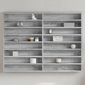 vidaXL Vitrína 100 x 8,5 x 75 cm kompozitní dřevo [847936] Barva: šedá sonoma