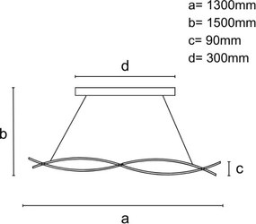 LED Stmívatelný lustr na lanku LED/80W/230V 3000-6500K + dálkové ovládání
