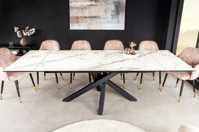 Jídelní stůl Marvelous keramický bílý 180-220-260cm mramor/ 43842