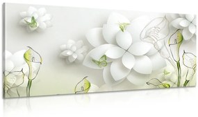 Obraz abstraktní květiny - 100x50 cm