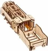 Ugears 3D dřevěná mechanická stavebnice MINI Lokomotiva / od 14 let /