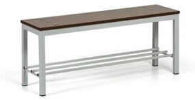 Šatní lavice s botníkem, sedák - lamino, délka 1000 mm, ořech