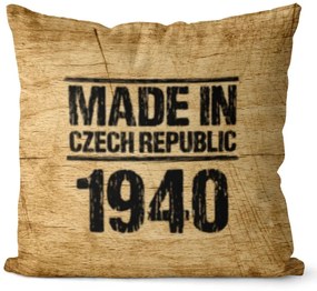Polštář Made In + rok (Velikost: 55 x 55 cm, rok: 1940)