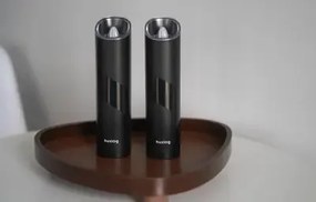 Huslog Elektrické mlýnky na koření černá / 25 W / 85 ml / 4 x AAA 1.5