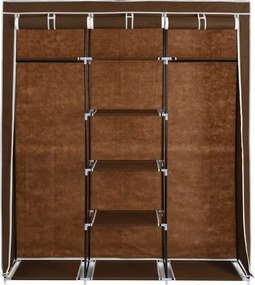 vidaXL Šatní skříň s přihrádkami a tyčemi 150x45x175 cm textil [282454] Barva: Černá