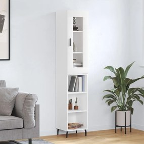 Skříň highboard bílá 34,5 x 34 x 180 cm kompozitní dřevo