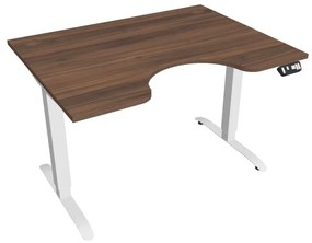 Hobis Motion Elektr. nastavitelný stůl 120x90 s pamětí - HOBIS ERGO MOTION MSE 2M 1200 Dekor stolové desky: ořech, Barva kovové podnože: bílá