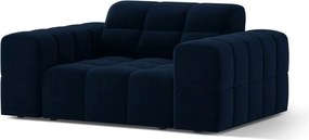 Tmavě modré sametové křeslo Chicago – Cosmopolitan Design