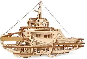 Ugears 3D dřevěné mechanické puzzle Remorkér