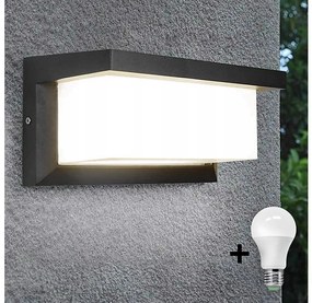 BOWI LED Venkovní svítidlo s žárovkou se senzorem soumraku NEELY 1xE27/9W/230V IP54 BG0715+BW0296