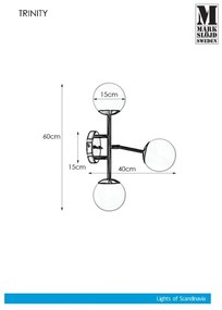 Markslöjd 108253 - Nástěnné svítidlo TRINITY 3xG9/20W/230V zlatá/šedá