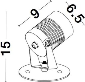 NV 9271491 Venkovní nástěnné svítidlo FEND černý hliník a sklo LED 10W 3000K 100-240V 24st. IP65 - NOVA LUCE
