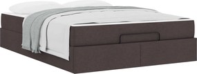 Rám postele s matrací 2 ks Žlutohnědá textil 3399504