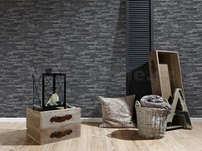 Vliesové tapety na zeď Wood´n Stone 91422-4, kámen skládaný šedý, rozměr 10,05 m x 0,53 m, A.S.Création