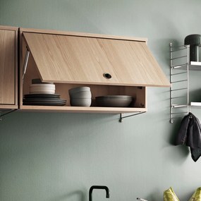 STRING Skříňka Cabinet with Flip Door, Grey