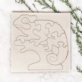 Dřevěná montessori vkládačka pro děti - CHAMELEÓN | SENTOP H014